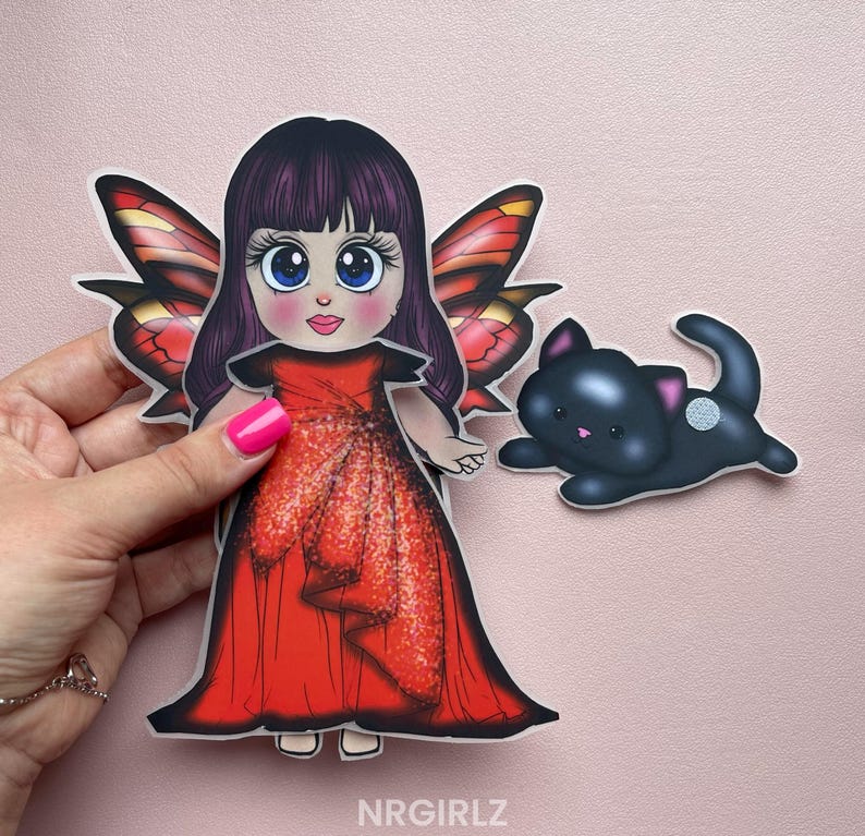 Printable Paper Doll, Fairy Doll, Fairy Wings, DIY, Paper Toy, Paper ...