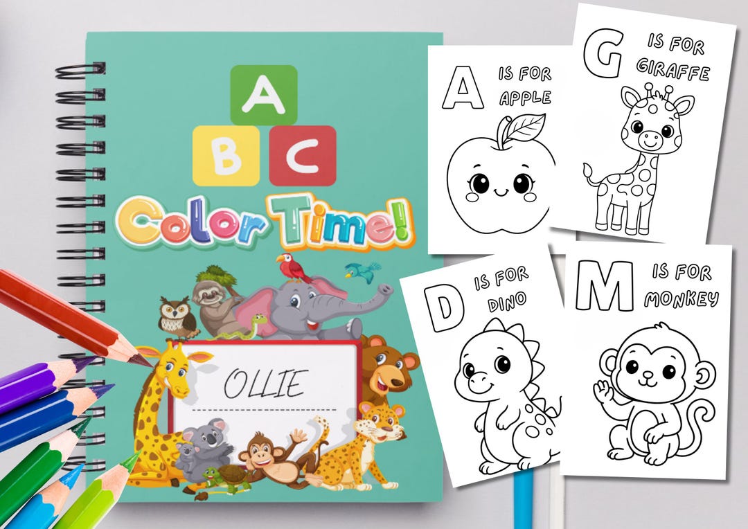 ABC Animal Coloring Book | A-Z Learning Activity (PDF) - Etsy