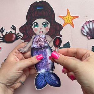 Mermaid Paper Doll DIY, Paper Toy Paper Doll Mermaid, Summer - Etsy