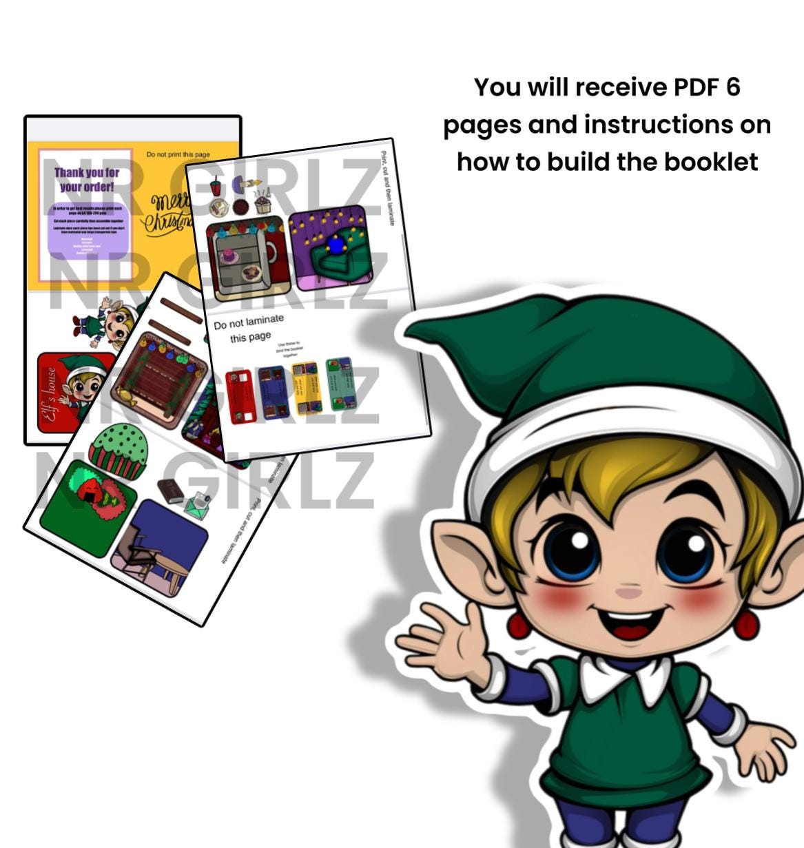 Christmas Elf Paper Doll House: Printable PDF Project - Etsy