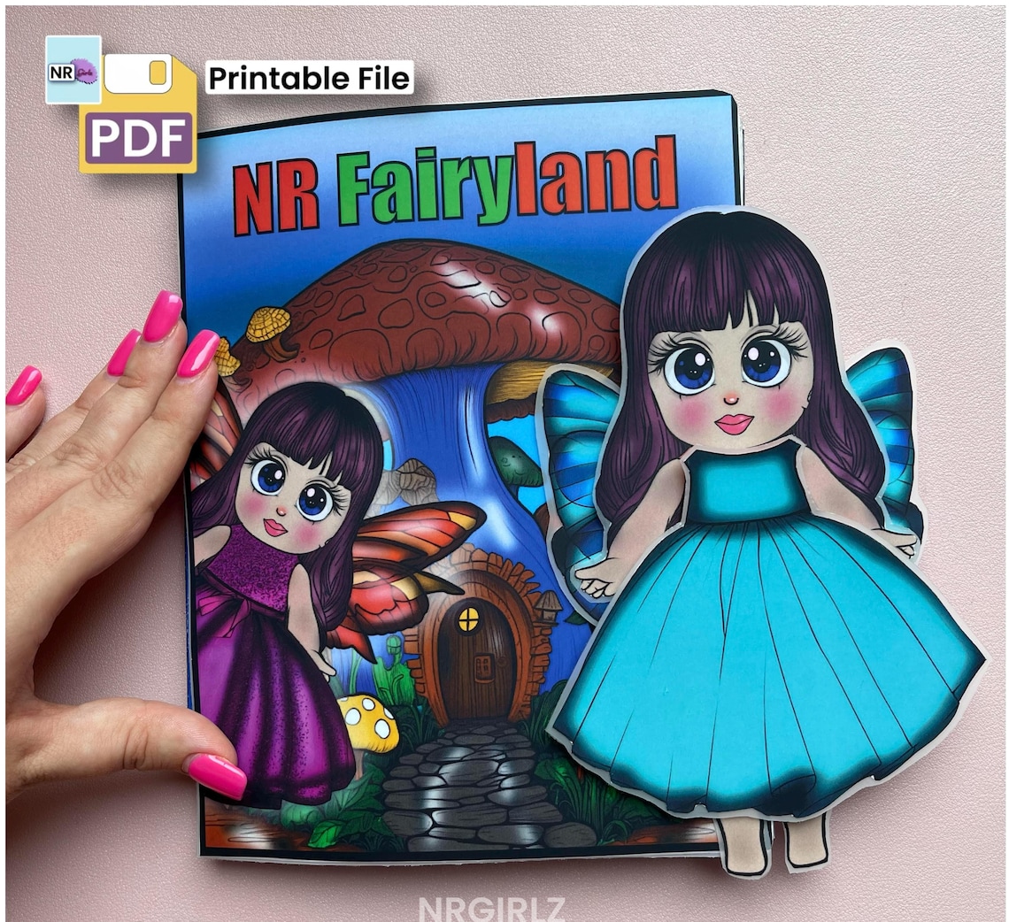 Printable Paper Doll, Fairy Doll, Fairy Wings, DIY, Paper Toy, Paper ...