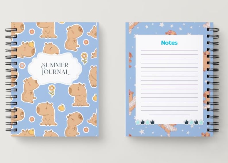Capybara Printable Planner Bundle: Summer Journal Pages (PDF Download ...