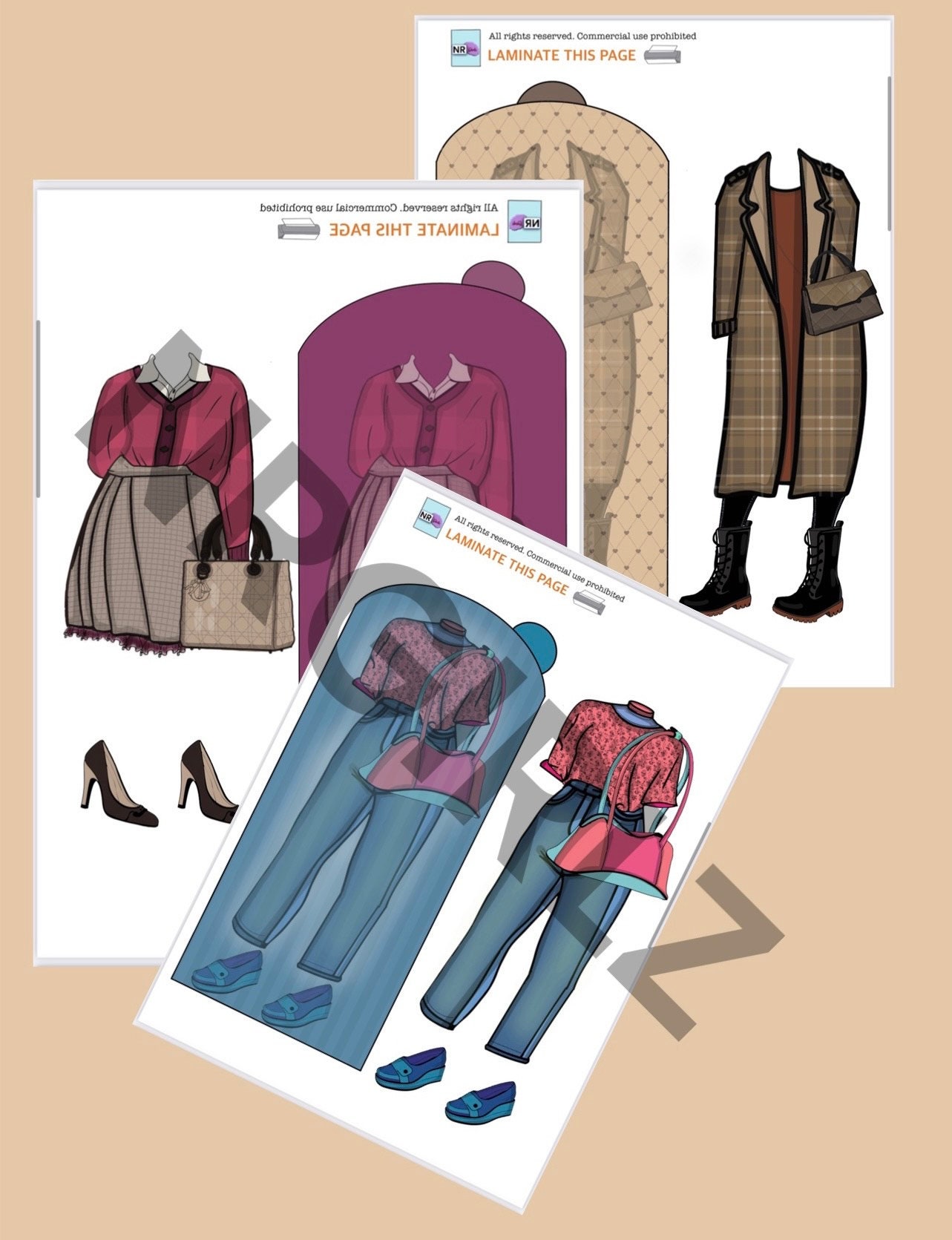 NR Fashion Wardrobe, Printable Paper Doll Wardrobe, Clothes Box - Etsy