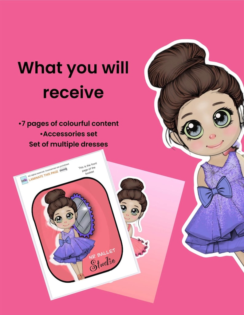 NR Ballet Studio Booklet, DIY, Paper Toy, Paper Doll, Ballerina Doll - Etsy