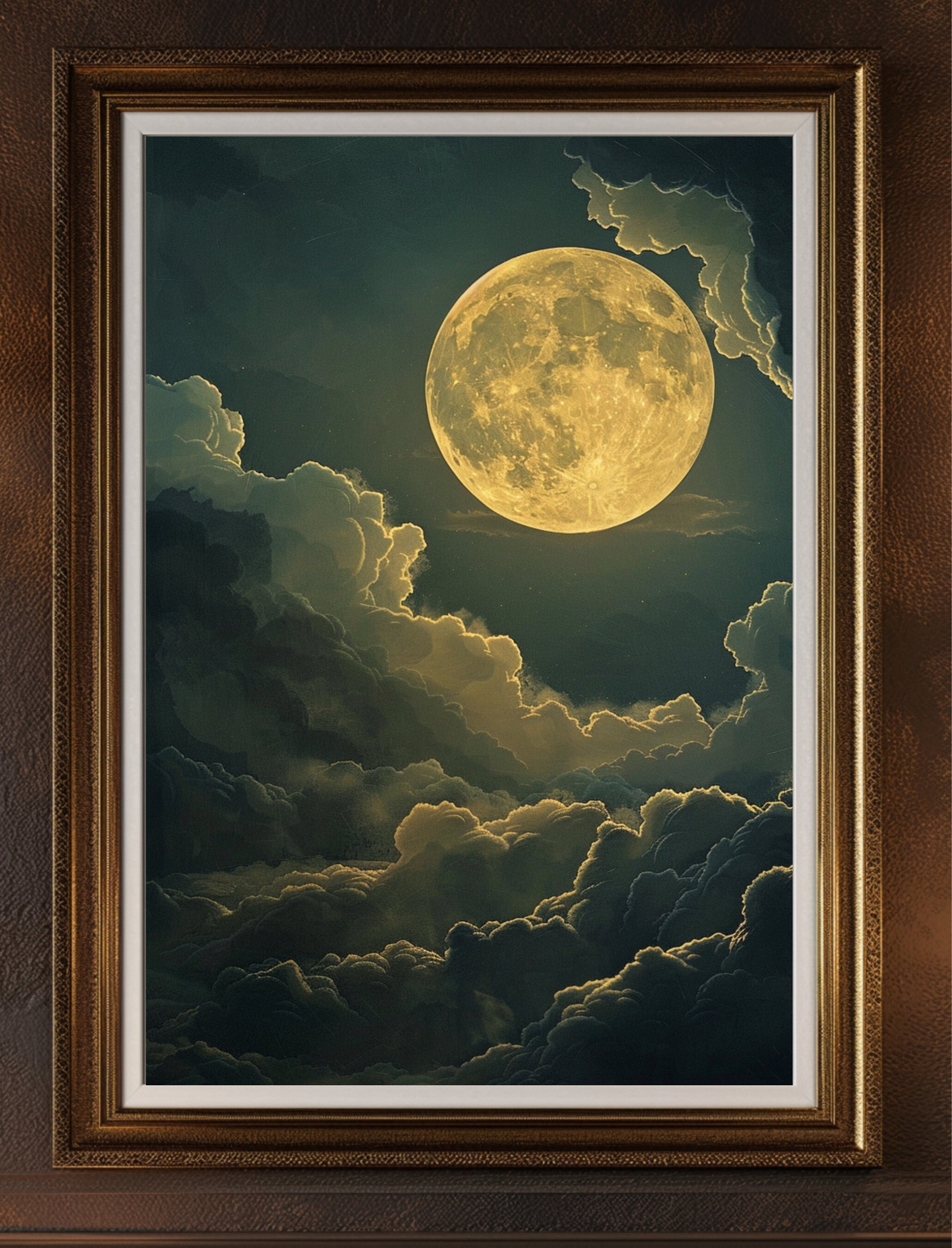 Lunar Wall Art Victorian Art Print Fairytale Room Decor Moon Art ...