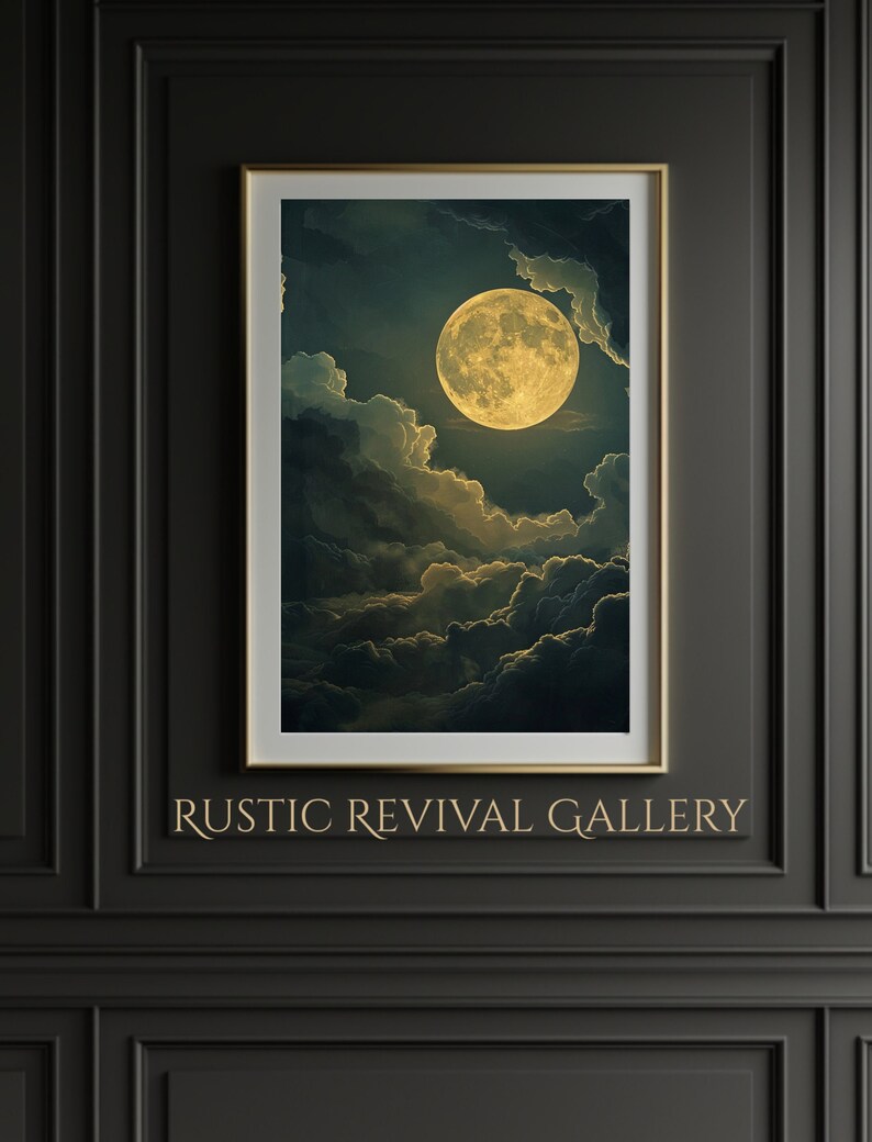 Lunar Wall Art Victorian Art Print Fairytale Room Decor Moon Art ...