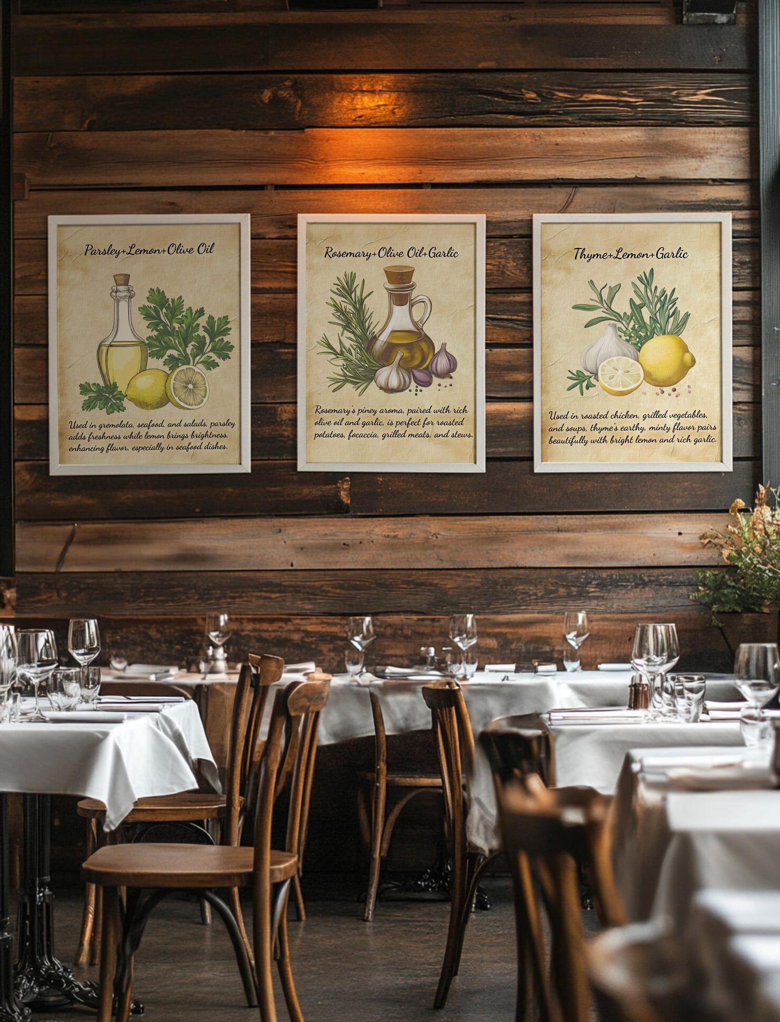 Italian Botanical Prints: Rustic Kitchen Wall Art (digital Download) - Etsy