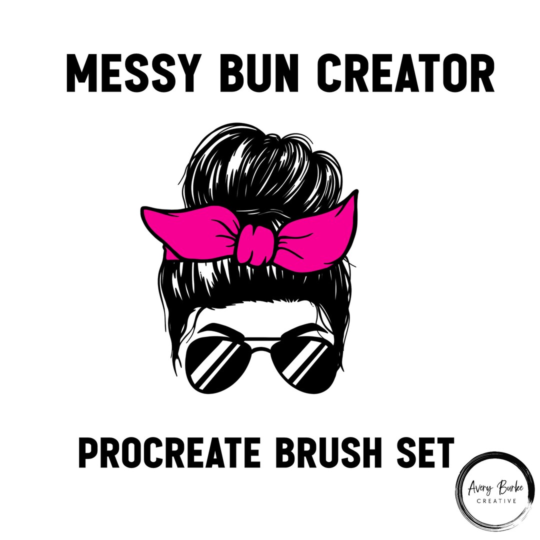Messy Bun Creator Procreate Stamp Brush Set, Digital Download - Etsy