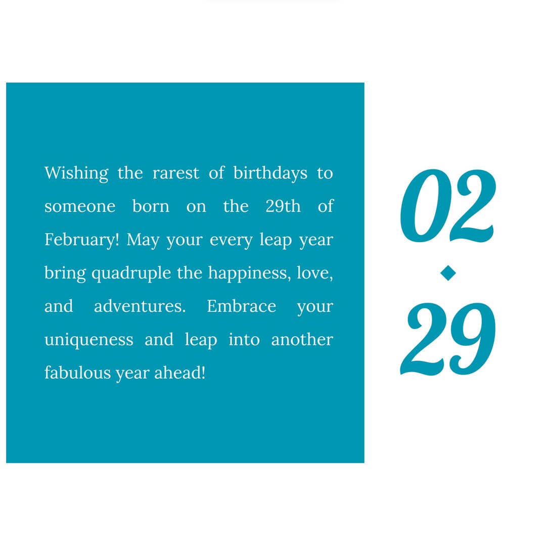 Happy Leap Year Birthday Card, Birthday Greeting Card for 29th February ...
