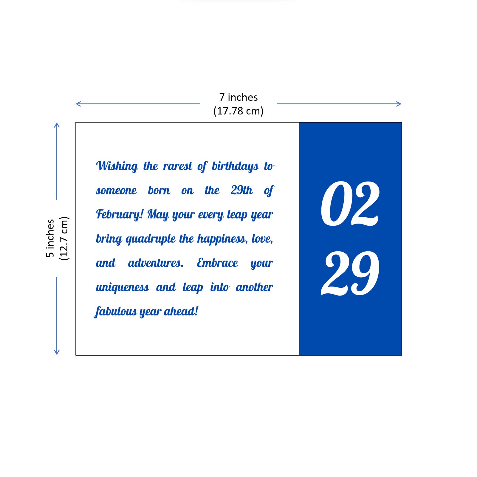 Printable Leap Year Birthday Card, Happy Birthday Greeting Card for ...