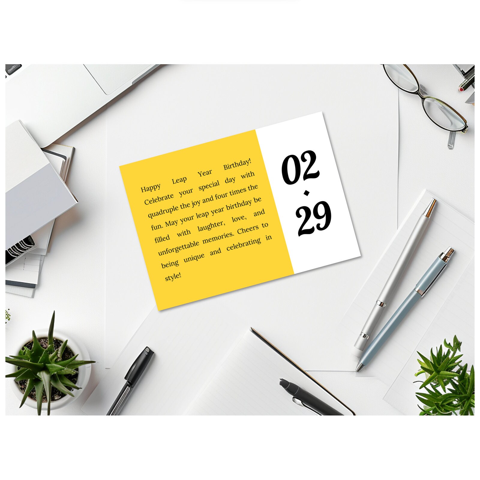 Leap Year Birthday Card, Happy Birthday Greeting Card for 29th February ...