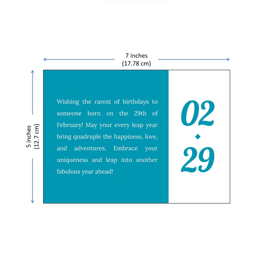 Happy Leap Year Birthday Card, Birthday Greeting Card for 29th February ...