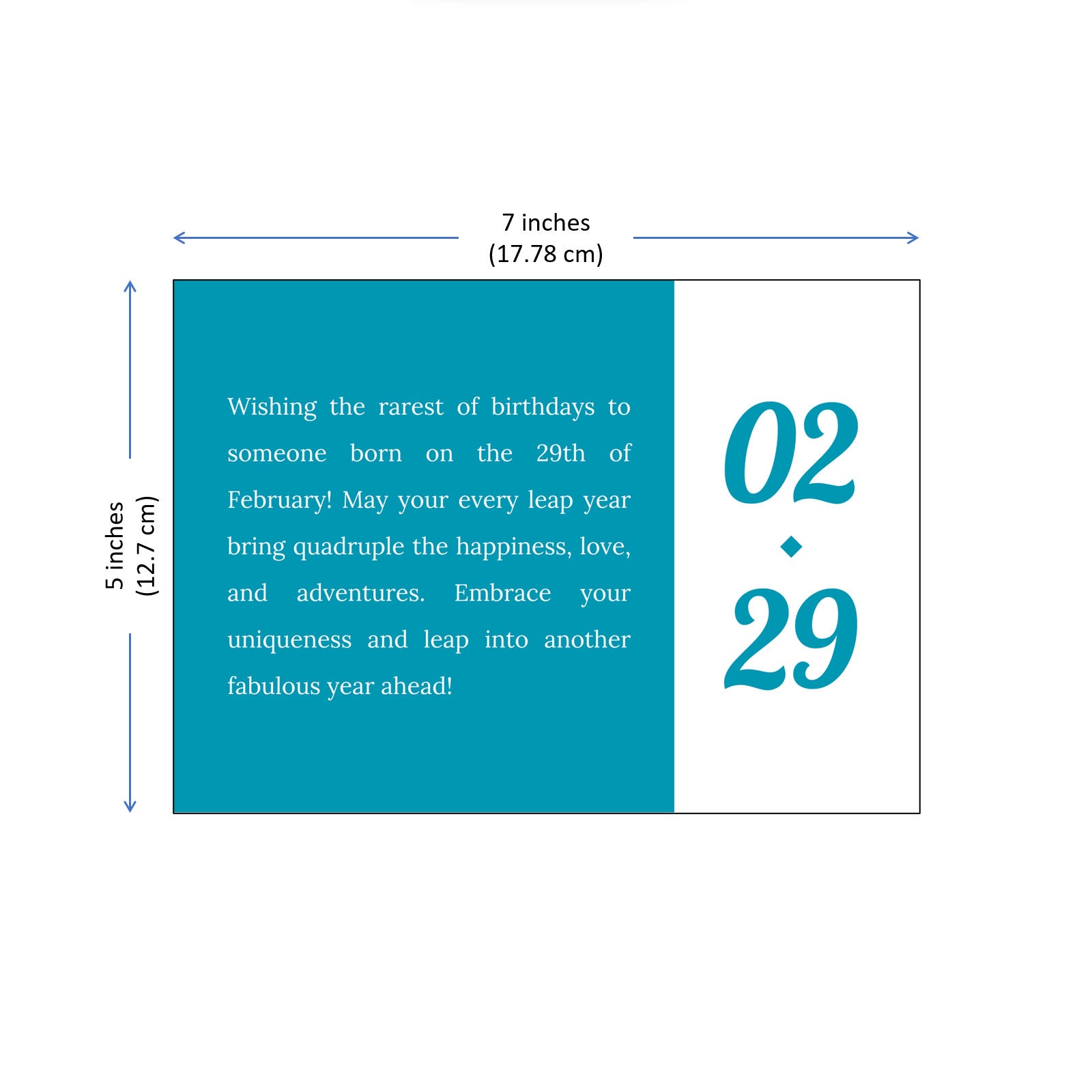 Happy Leap Year Birthday Card, Birthday Greeting Card for 29th February ...