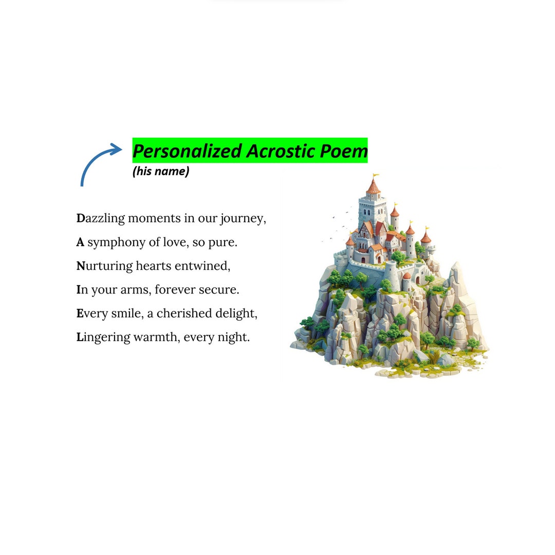 Personalized Acrostic Poem Card for Husband, Acrostic Poem Valentine's ...