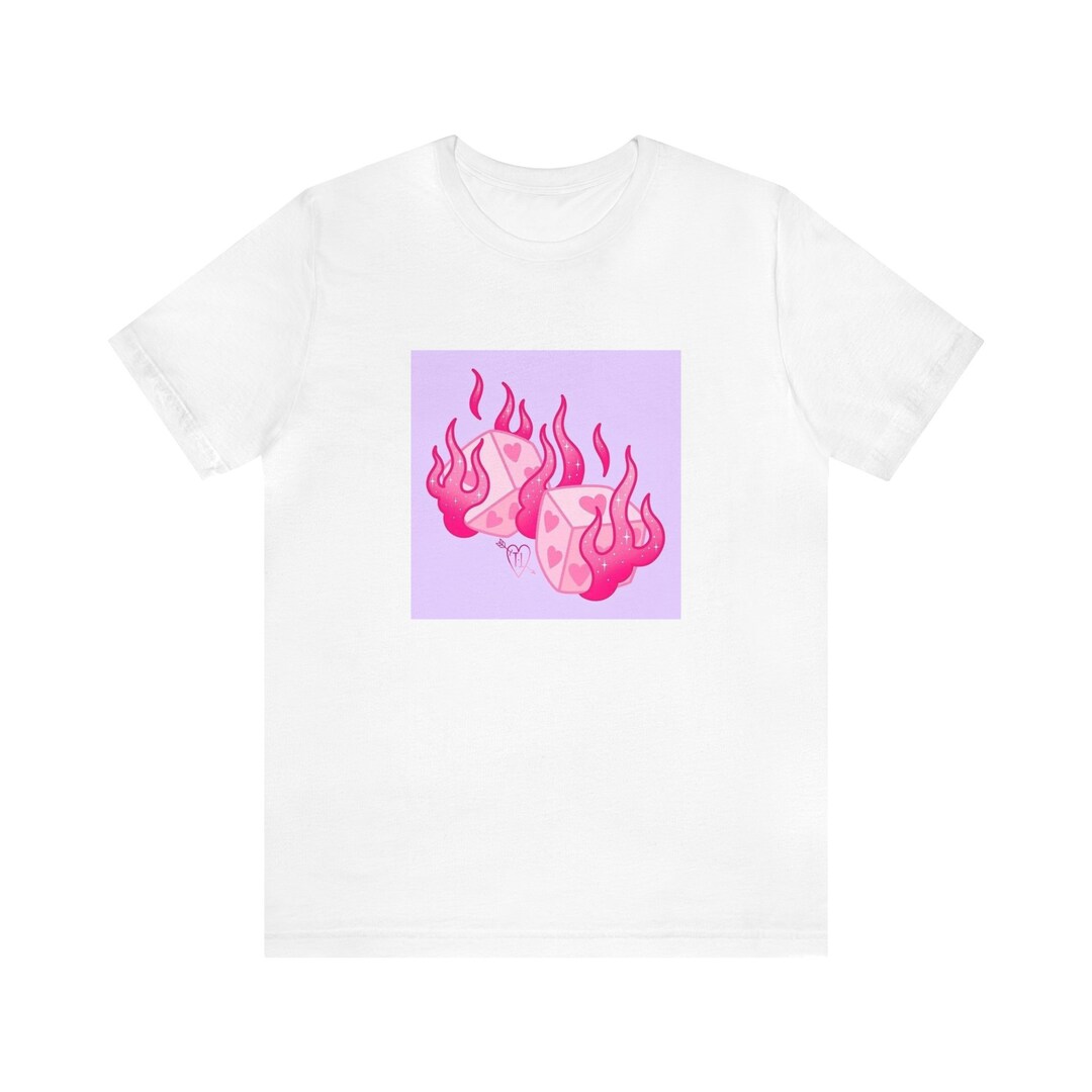 Diced Baddie Flame Jersey Short Sleeve Tee - Etsy