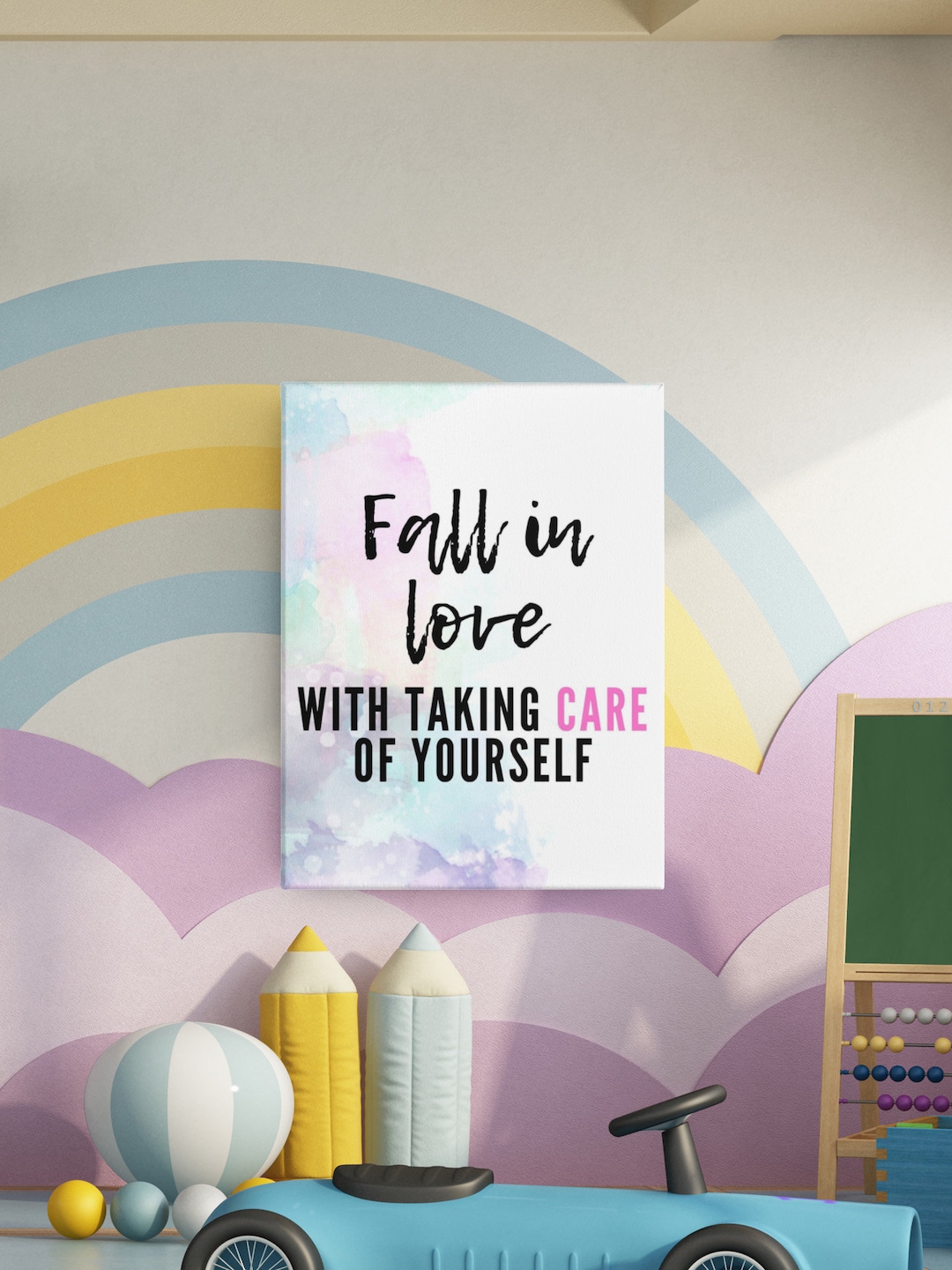 Fall in Love With Taking Care of Yourself Matte Canvas Wall Art Self ...