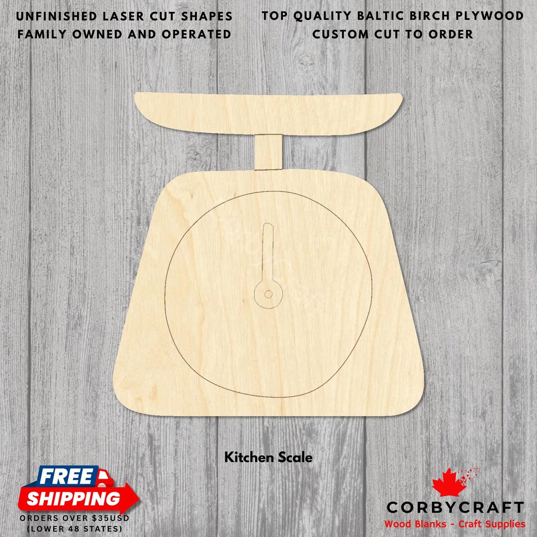 Kitchen Scale Wooden Cutouts | Laser Cut Blanks | Scale Silhouettes in ...
