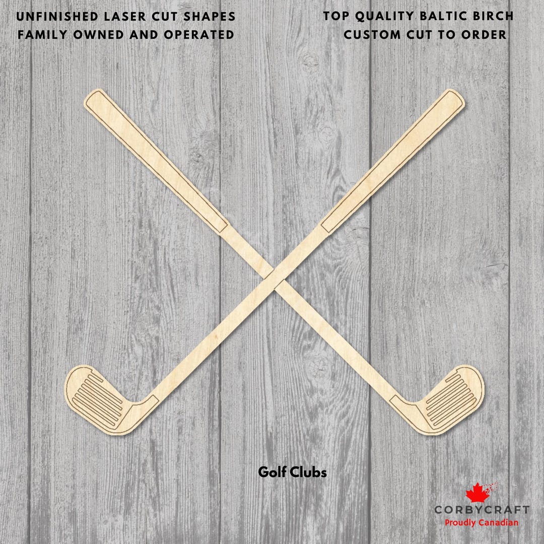 Golf Clubs Wooden Craft Blanks | Laser Cut Baltic Birch Plywood ...