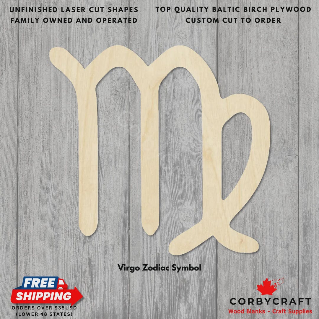 Virgo Zodiac Laser Cut | Unfinished Baltic Birch Cutouts | Laser Cut ...