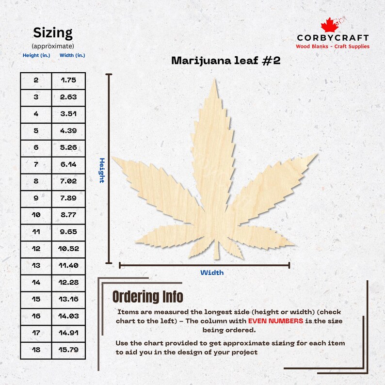 Marijuana Leaf Laser Cut | | Laser Cut Cannabis Leaf in Multiple Sizes ...
