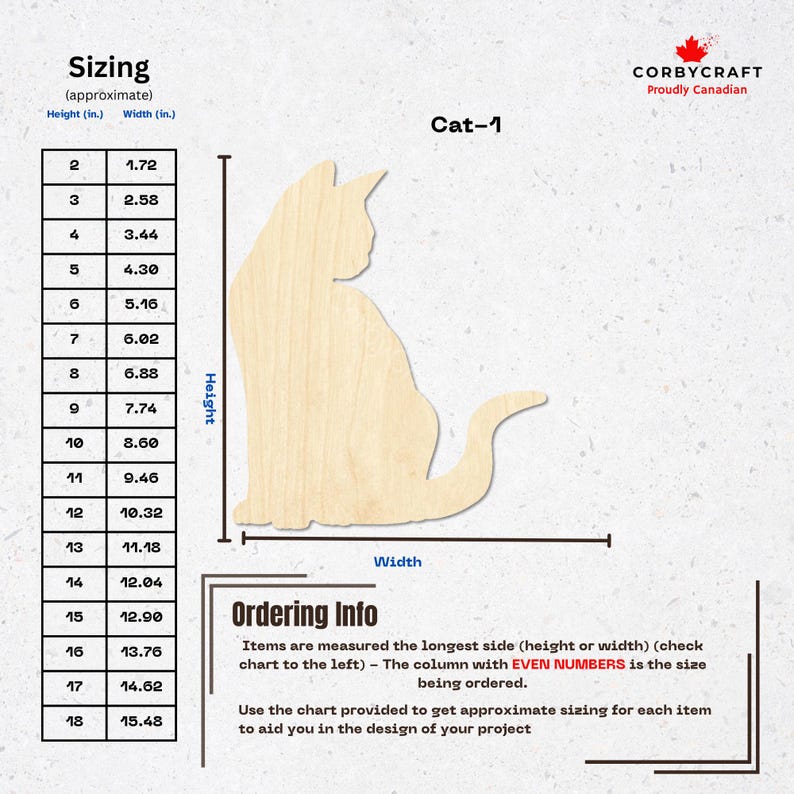 Laser Cut Cat Shapes #1 | Unfinished Baltic Birch Cats | Craft Blanks ...