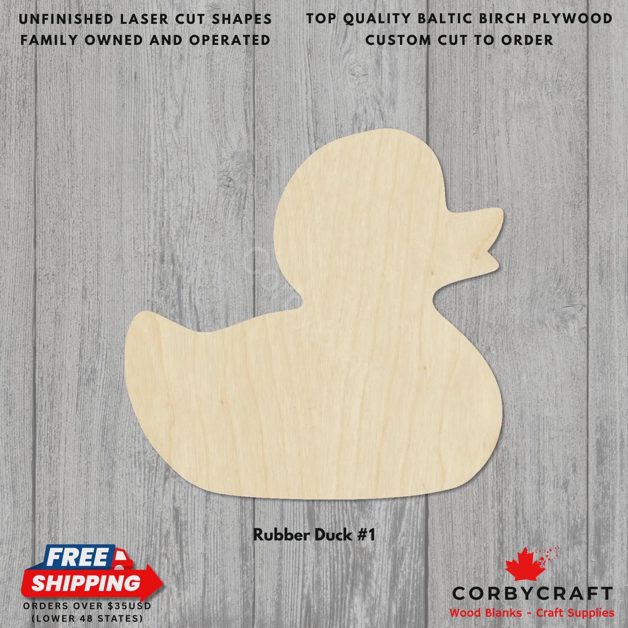 Rubber Duck #1 Wooden Cutouts | Laser Cut Blanks | Rubber Duck ...