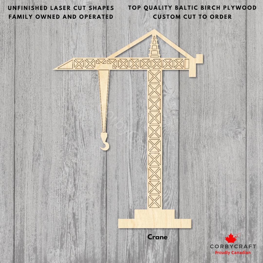 Laser Cut Crane | Unfinished Baltic Birch Wood Cutout - Etsy