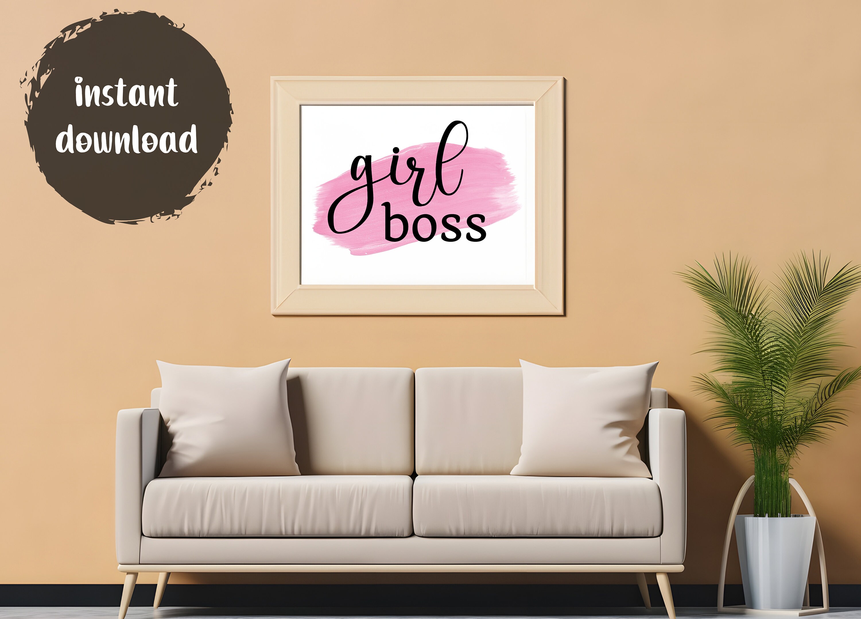 Printable Girl Boss Wall Art, Instant Download, Boss Babe Wall Art ...