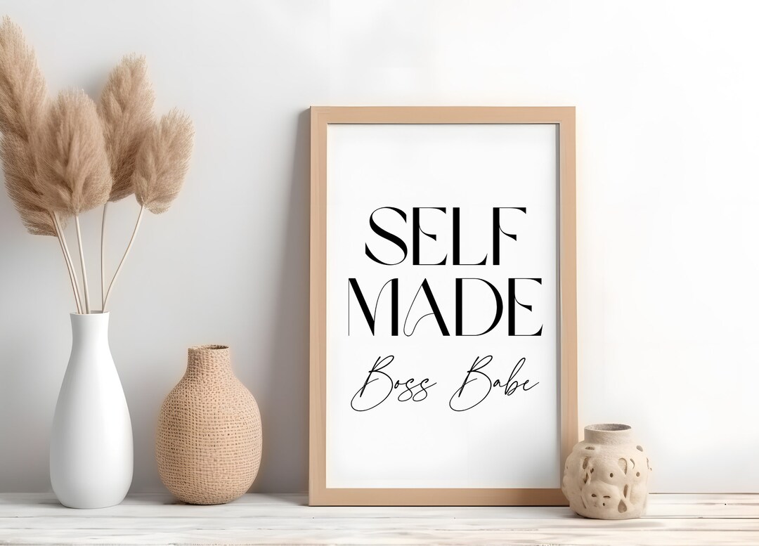 Boss Babe Printable, Girl Boss Decor, Instant Download, Self Made Boss ...