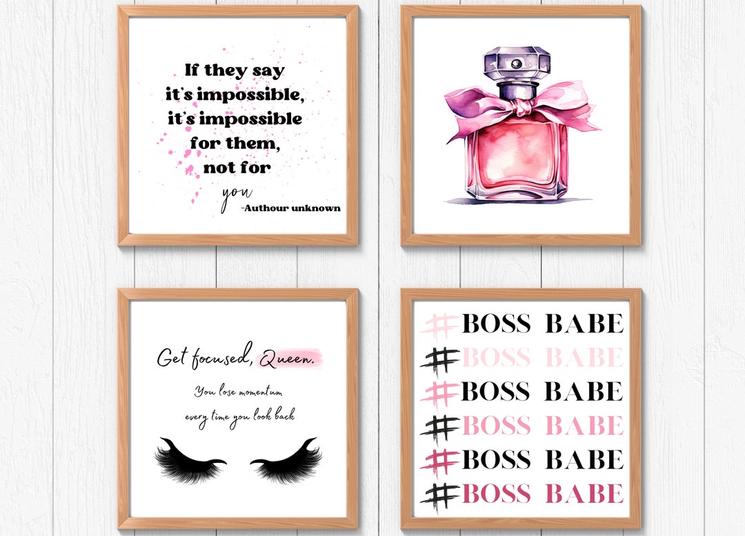 Printable Girl Boss Wall Art, Boss Babe Print, Boss Babe Wall Art, Girl ...