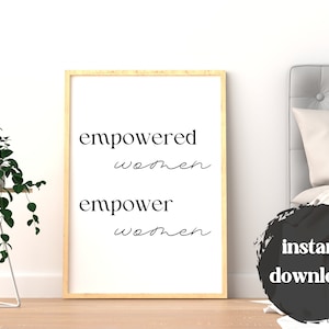 Empowered Women Empower Women Printable, Girl Boss Office Decor ...