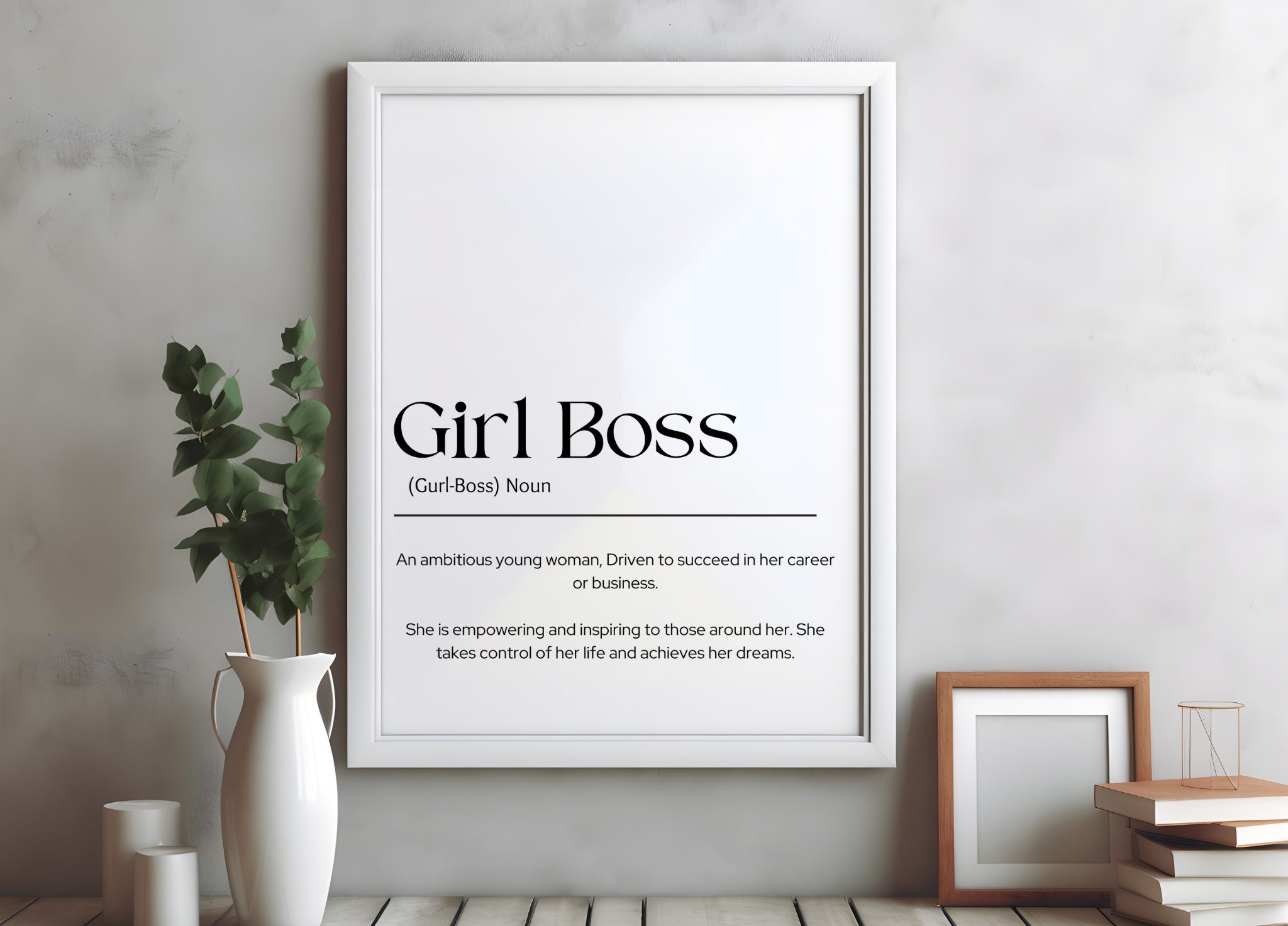 Printable Girl Boss Wall Art, Boss Babe Print, Boss Babe Wall Art, Girl ...