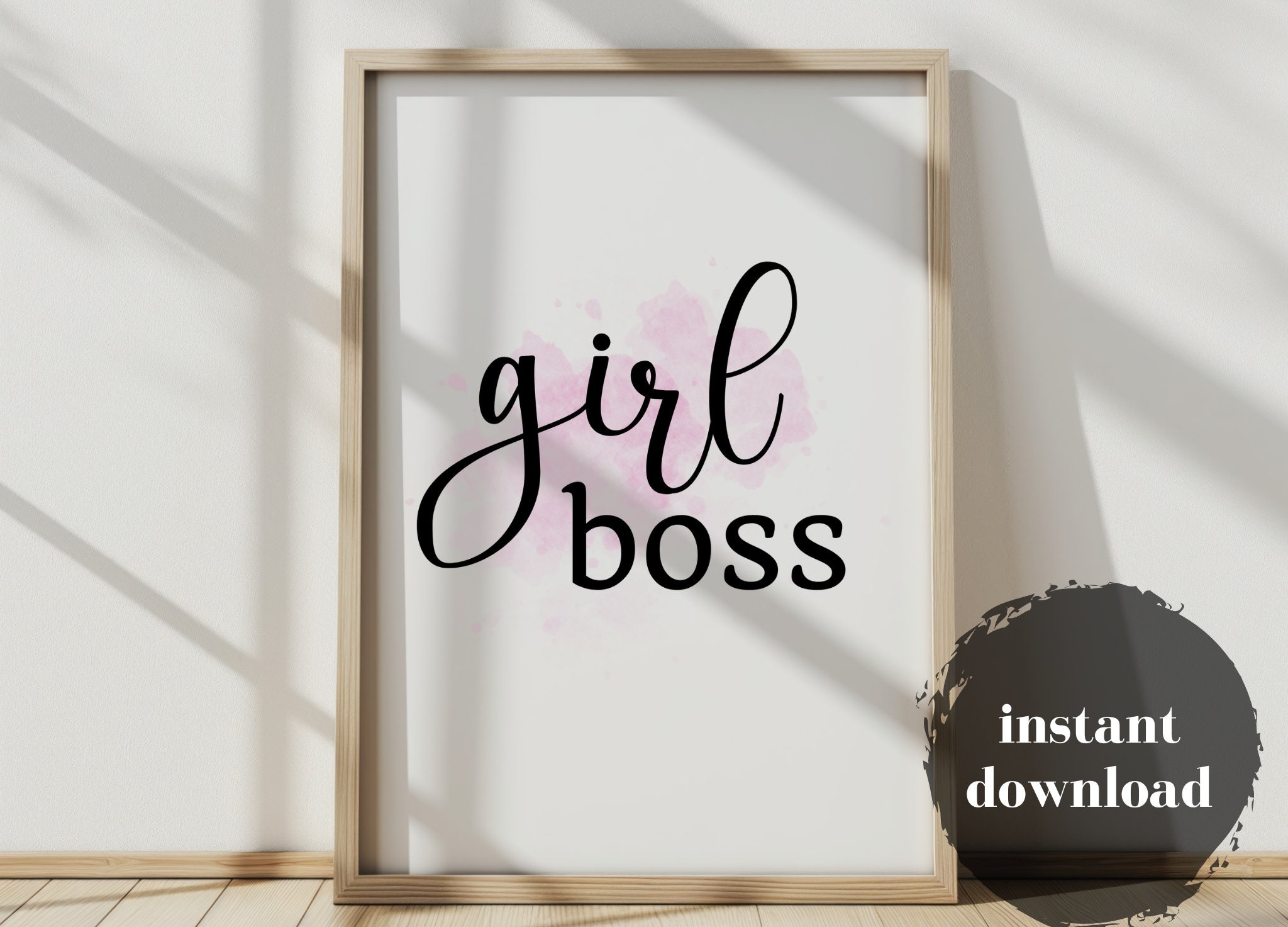Printable Girl Boss Wall Art, Boss Babe Print, Boss Babe Wall Art, Girl ...