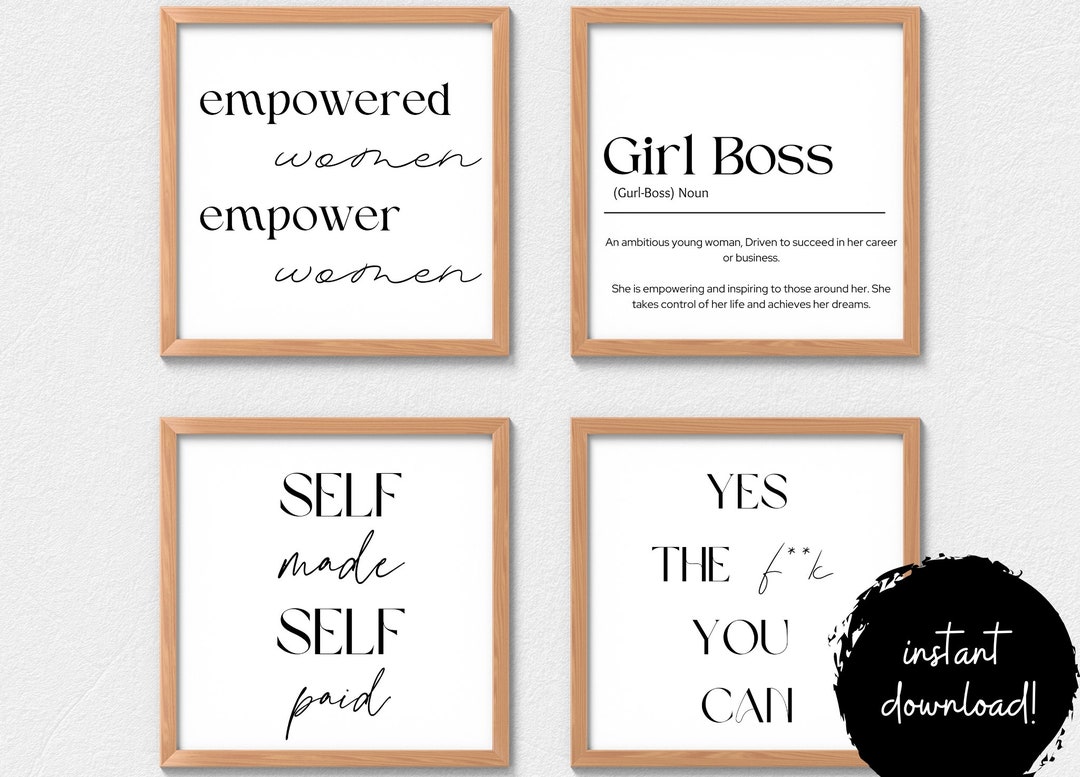 Printable Girl Boss Wall Art, Boss Babe Print, Boss Babe Wall Art, Girl ...
