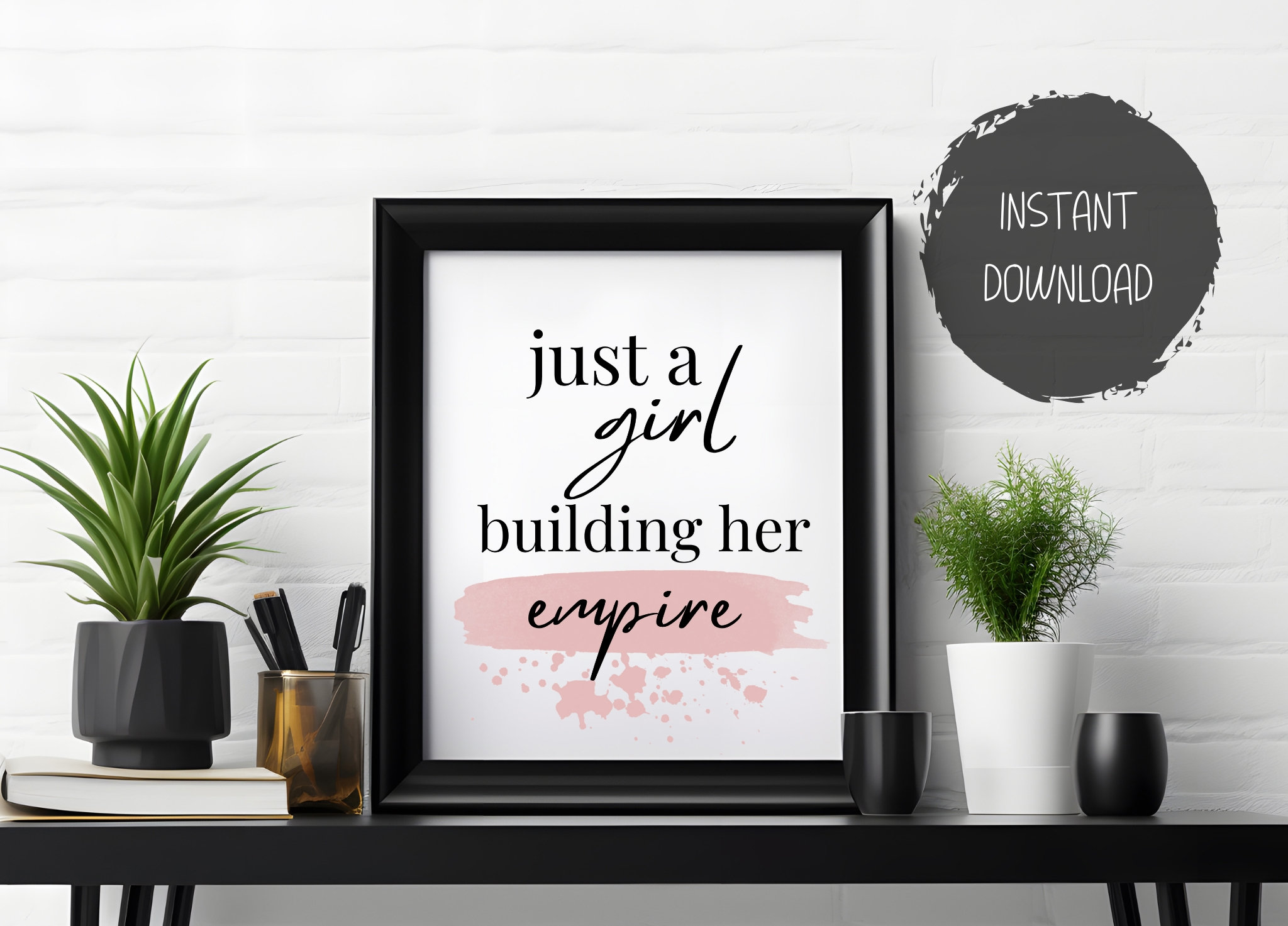 Girl Boss Printable, Instant Download, Boss Babe Print, Feminist Wall ...