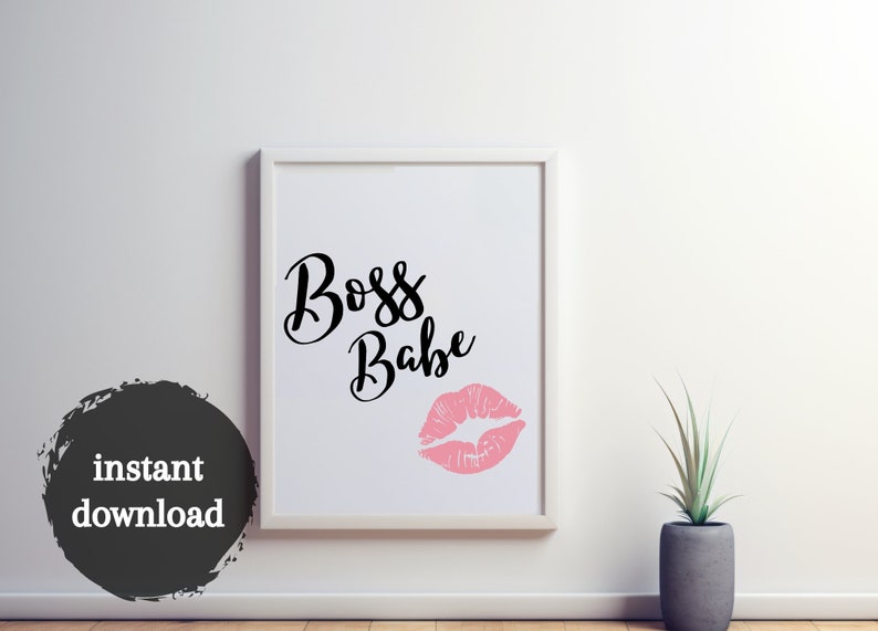 Boss Babe Printable, Instant Download, Girl Boss Aesthetic Print, Girly ...