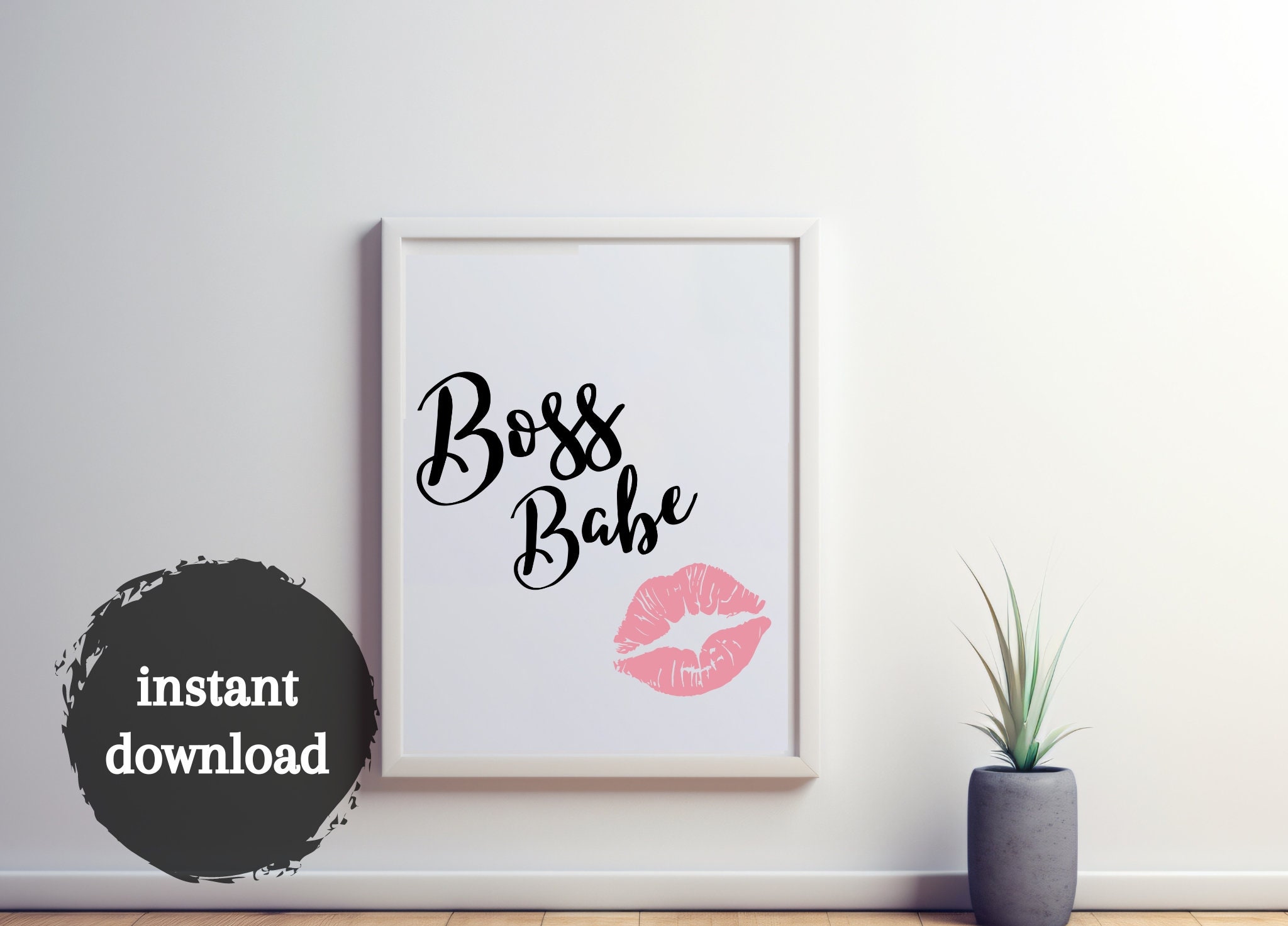Boss Babe Printable, Instant Download, Girl Boss Aesthetic Print, Girly ...