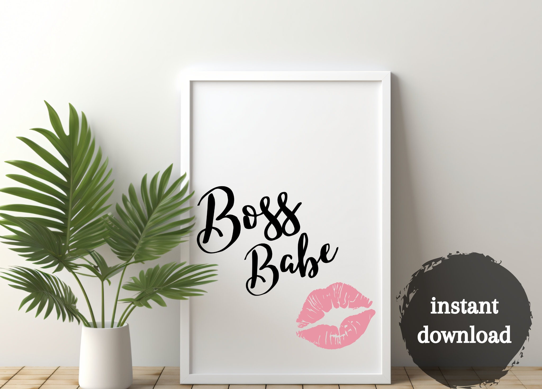 Boss Babe Printable, Instant Download, Girl Boss Aesthetic Print, Girly ...