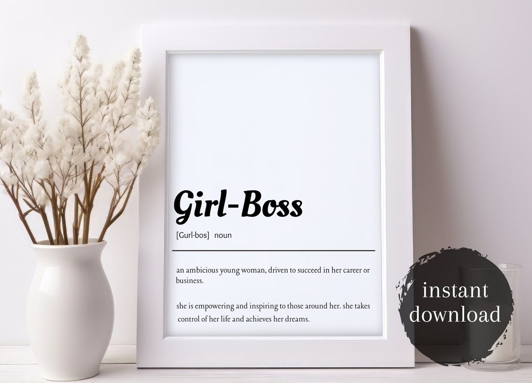 Girl-boss Printable, Instant Download, Feminist Art, Female Empowerment ...