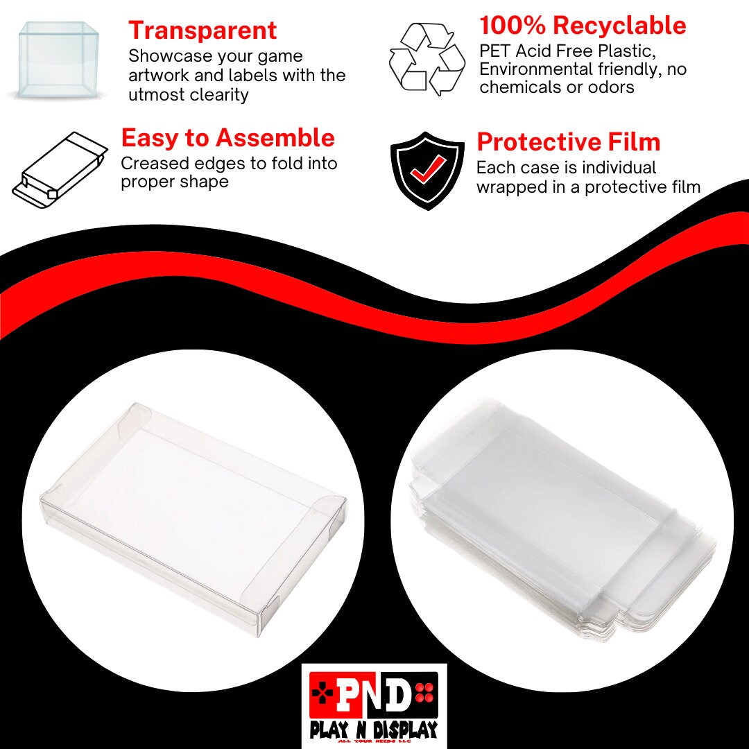 NINTENDO SWITCH Video Game Box Protectors Clear Plastic Display Case ...