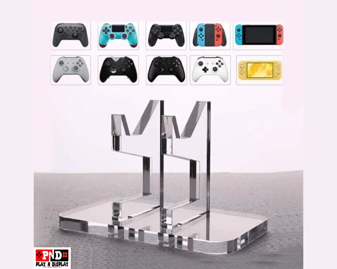 Game Controller Display Stand Acrylic Clear Universal Holder Retro ...