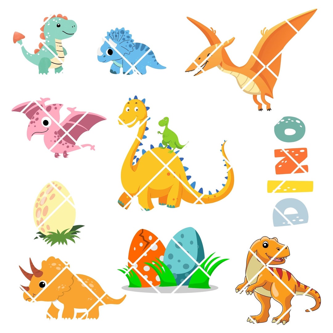 Dinosaurs Sticker Pack, Cute Dino Stickers, Digital Dinosaur Stickers ...
