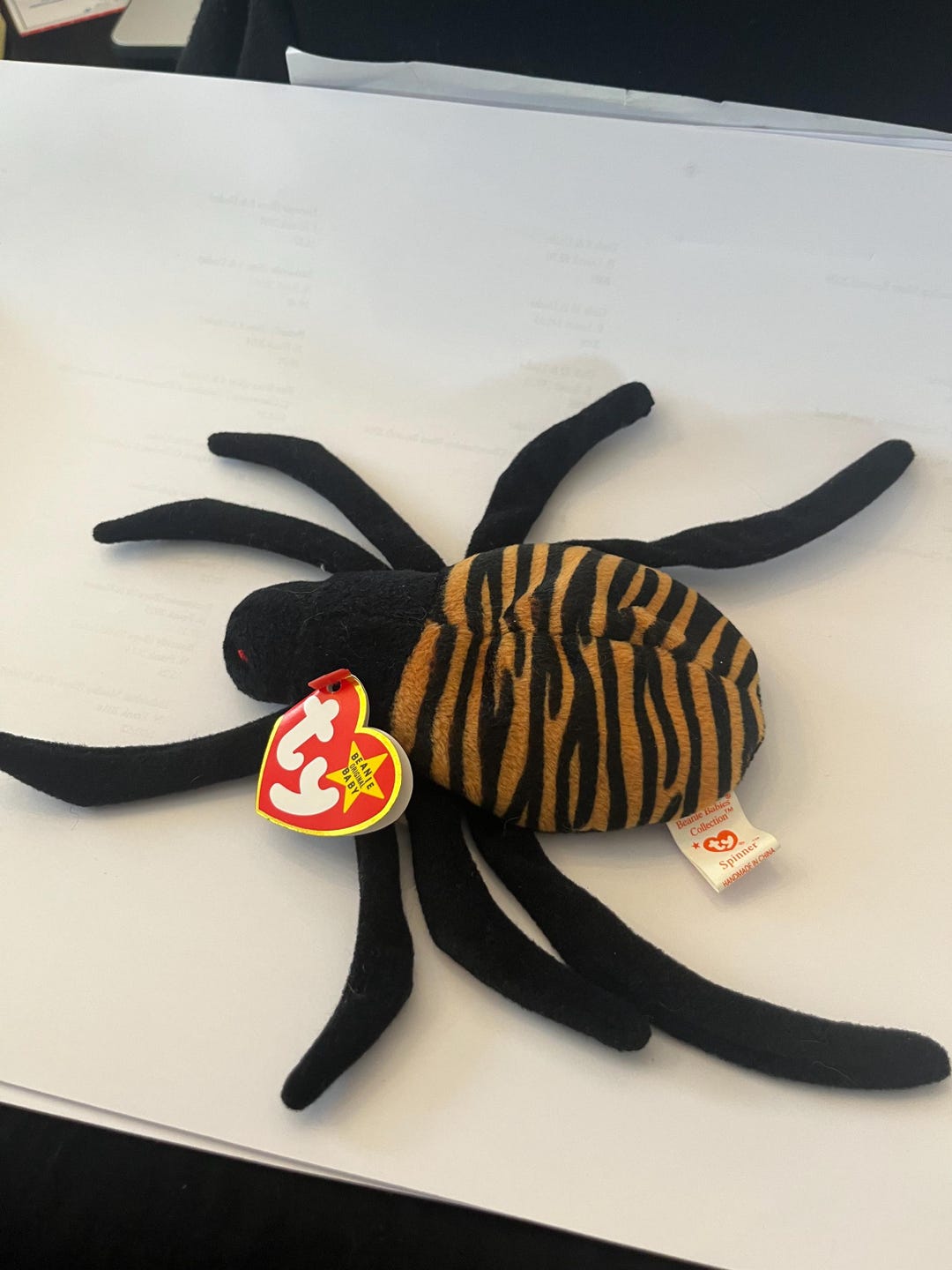 Spinner the Spider Beanie Baby - Etsy