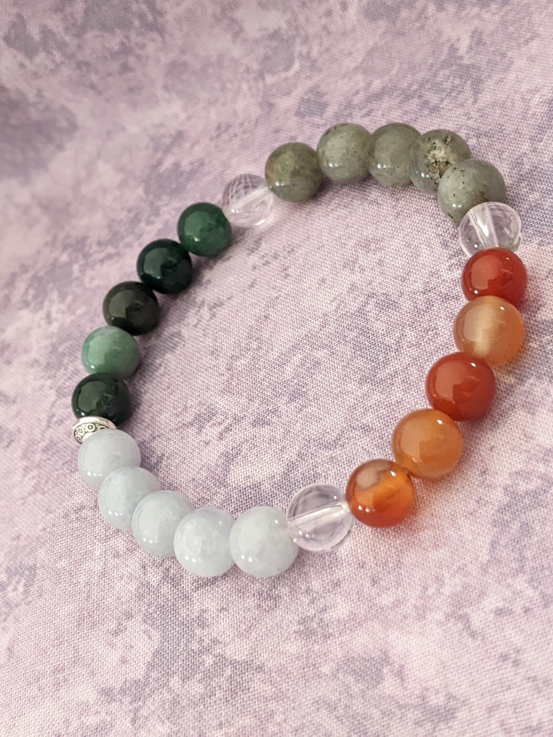 Earth Air Fire Water Aether Akasha 5 Elements Healing Crystal Bracelets ...