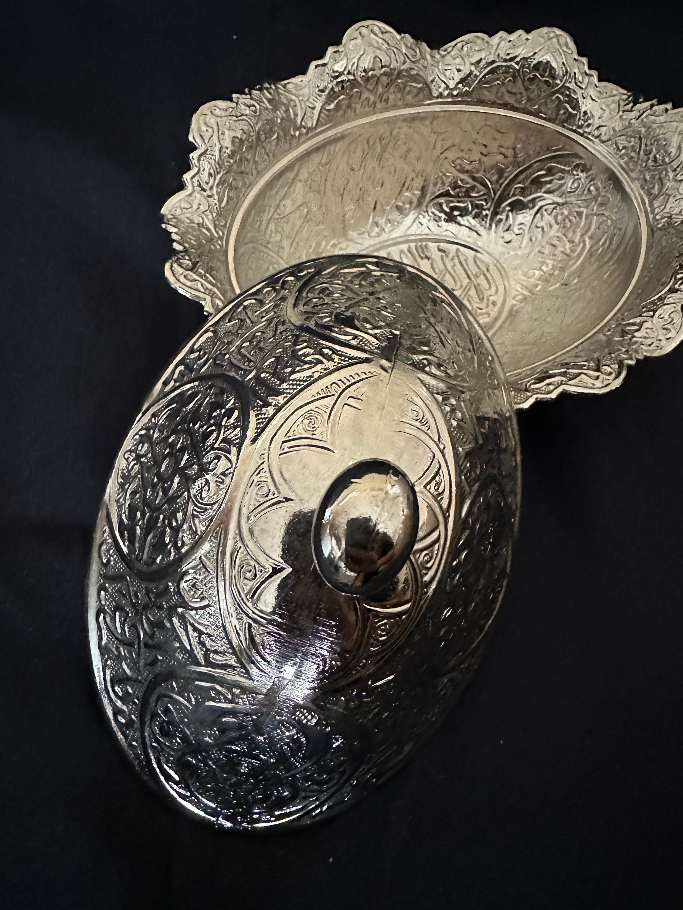 Turkish Silver Plated Bowl - Etsy