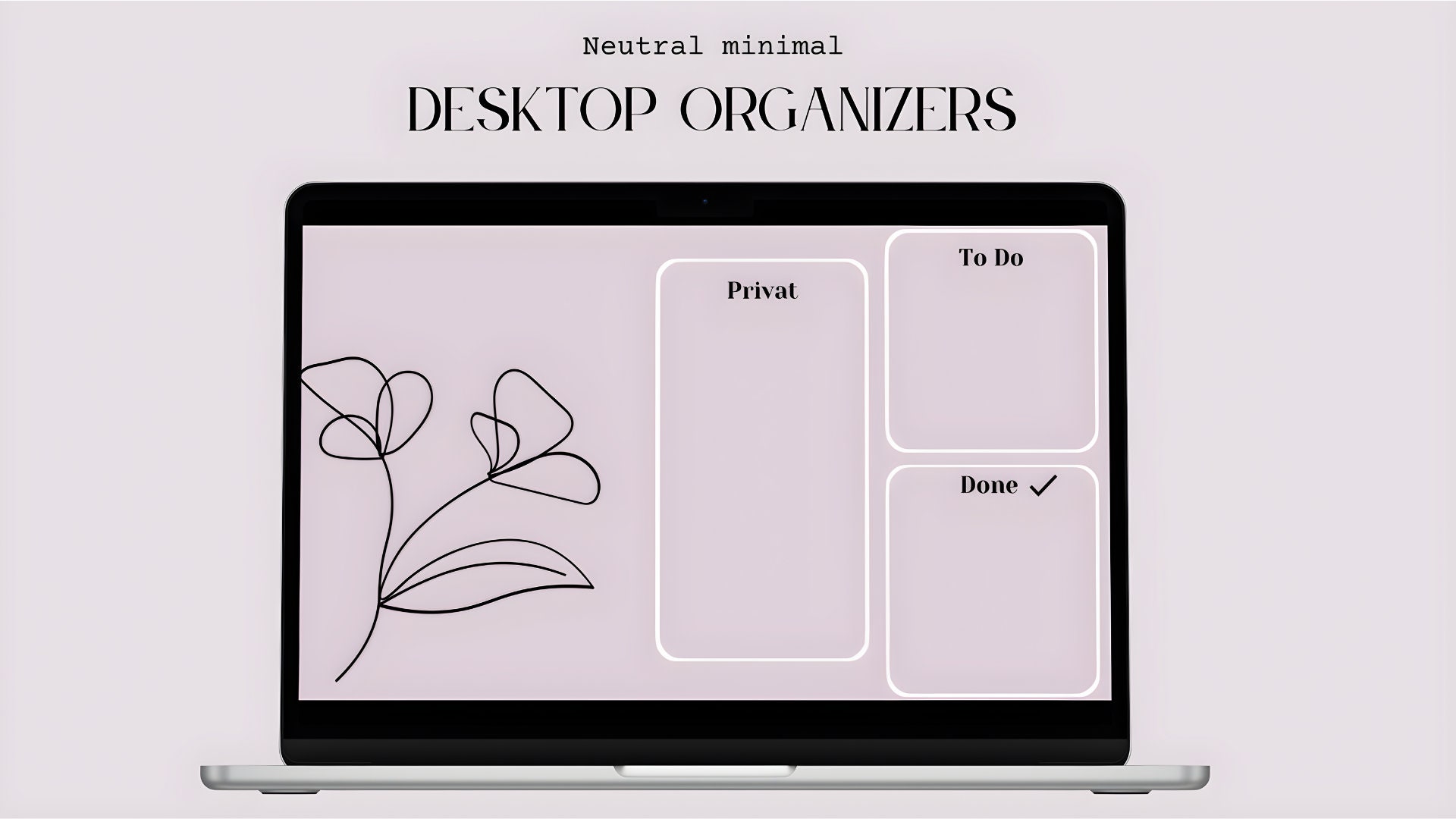 Neutral Desktop Organizer Wallpaper, Mac Windows, Schule, Arbeit, Clean ...