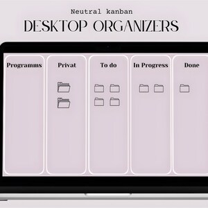 Neutral Desktop Organizer Wallpaper, Mac Windows, Schule, Arbeit, Clean ...