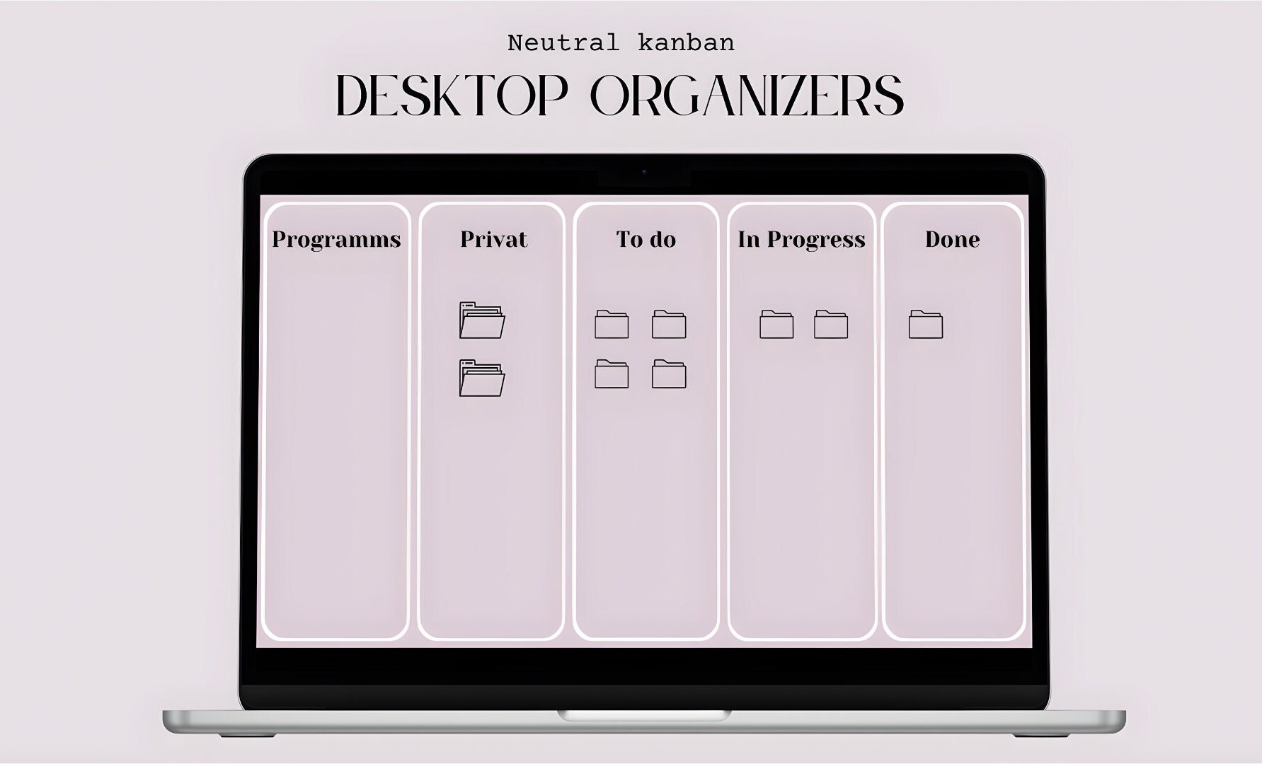 Neutral Desktop Organizer Wallpaper, Mac Windows, Schule, Arbeit, Clean ...