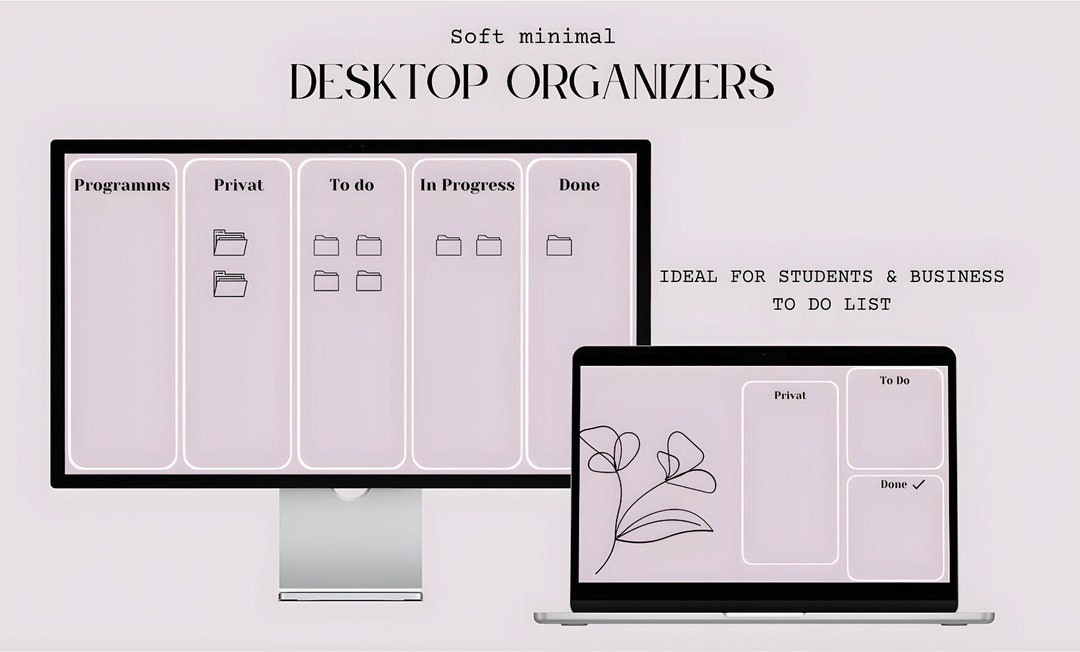 Neutral Desktop Organizer Wallpaper, Mac Windows, Schule, Arbeit, Clean ...