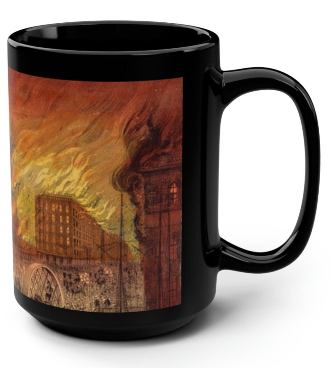 Commemorative FIREFIGHTER COFFEE MUG, Great Chicago Fire Firefighter ...